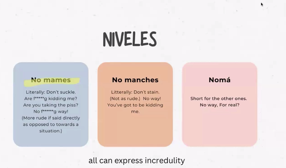 No manches and no mames explained